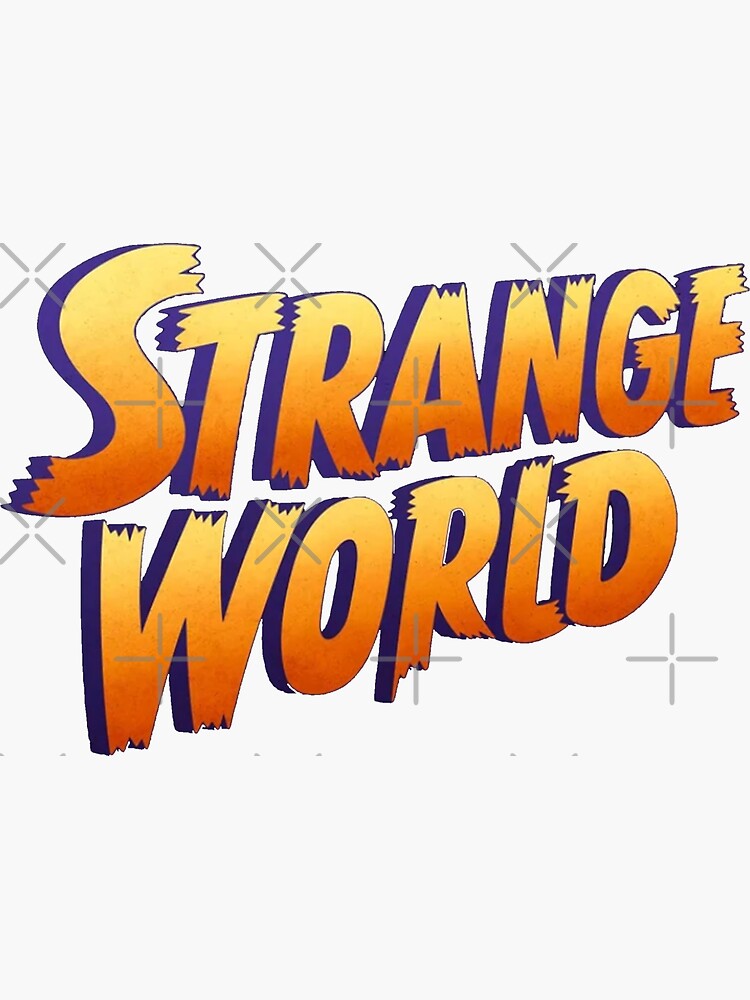 "Strange World logo done suitable for all background colours" Sticker ...