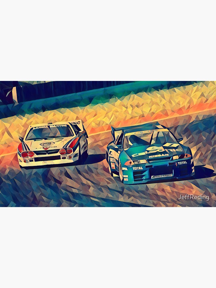 "Super GT500 Lancia vs Nissan Calsonic Skyline" Sticker for Sale by ...