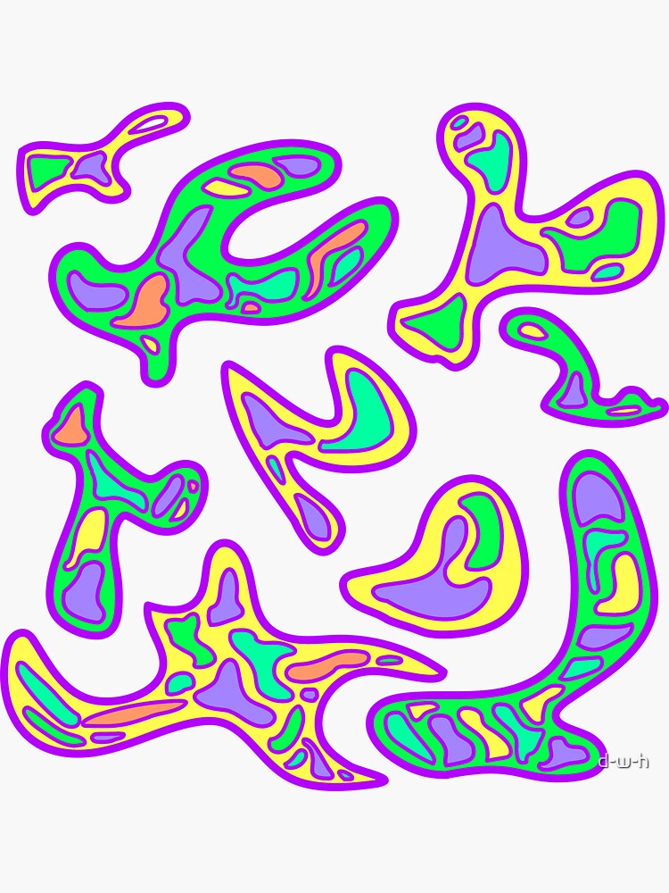 "amoeba purp" Sticker by d-w-h | Redbubble