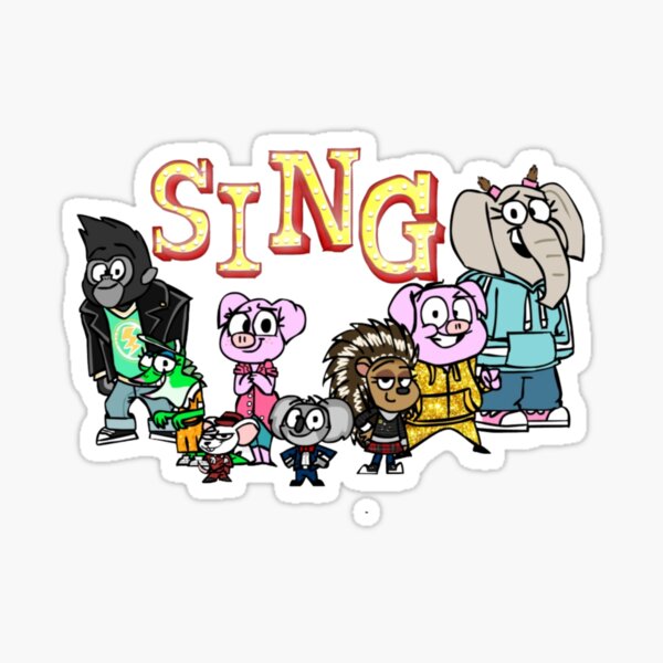 "SING CHARACTERS" Sticker by mjrbeast1999 | Redbubble