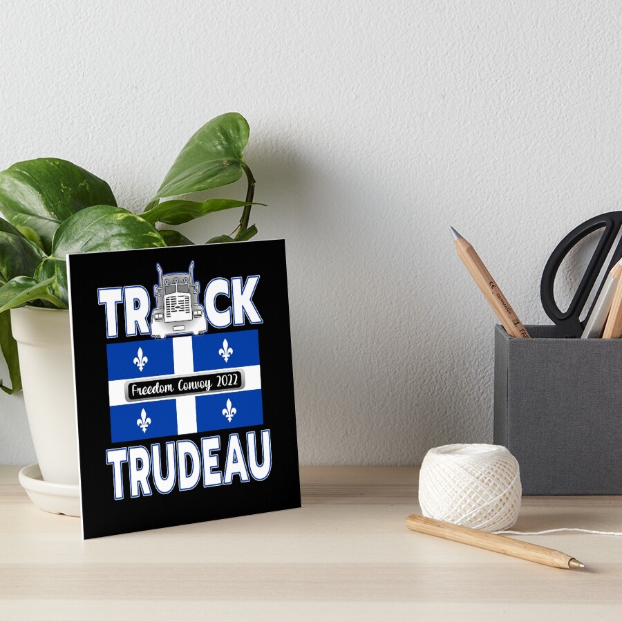 "F-CK TRUDEAU QUEBEC FLAG TRUCK TRUDEAU FREEDOM CONVOY 2022 WHITE ...