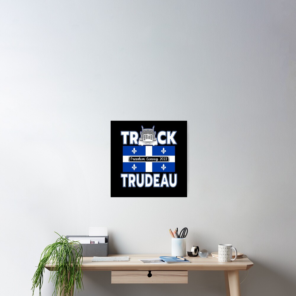 "F-CK TRUDEAU QUEBEC FLAG TRUCK TRUDEAU FREEDOM CONVOY 2022 WEISSE ...