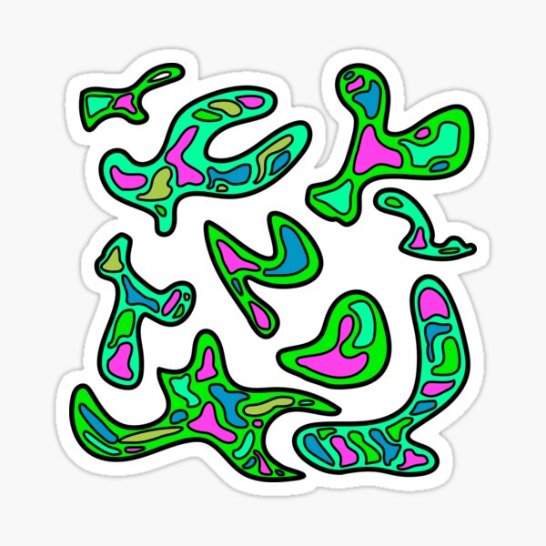 "amoeba lime" Sticker by d-w-h | Redbubble