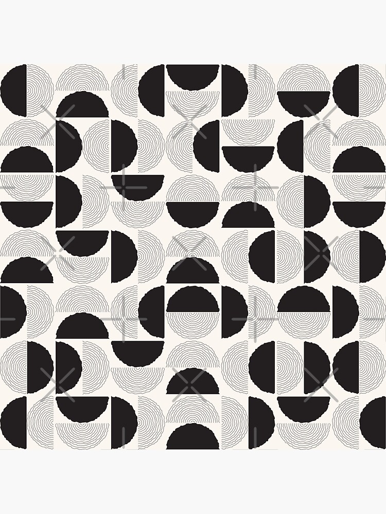 "Sirkel, Retro Roughen Circle in Pattern in Retro Color Scheme" Sticker ...