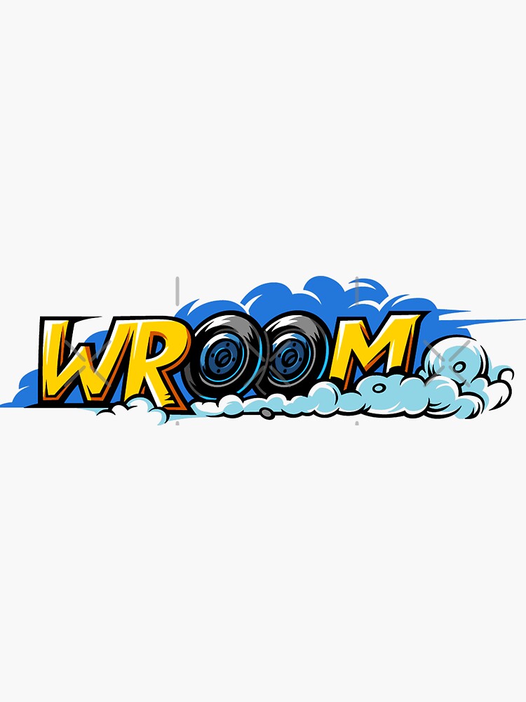 "Comic type vector Art 1 WROOM" Sticker by Fivefix-Store | Redbubble