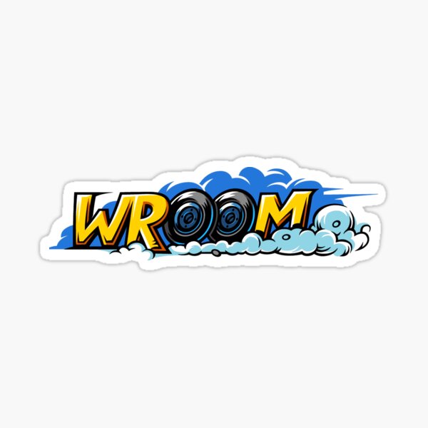"Comic type vector Art 1 WROOM" Sticker by Fivefix-Store | Redbubble