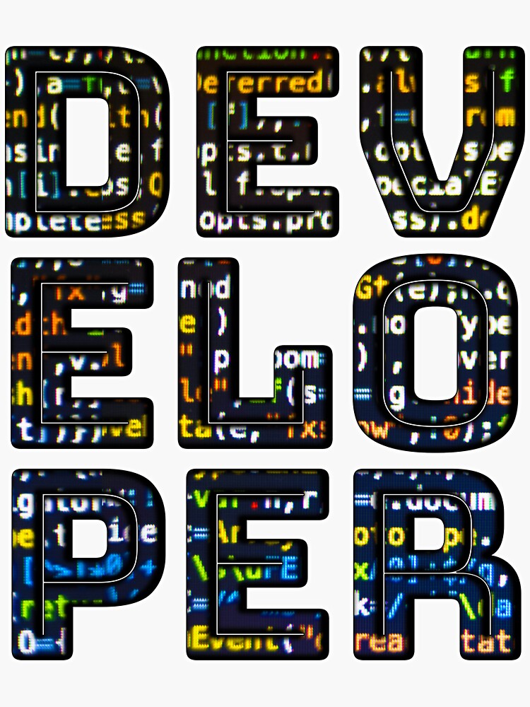 "Developer super cool design" Sticker for Sale by iliosGames | Redbubble