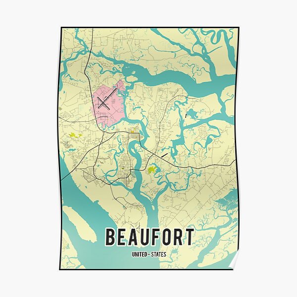 "Beaufort map sc art print - art deco" Poster by PostersProf1 | Redbubble
