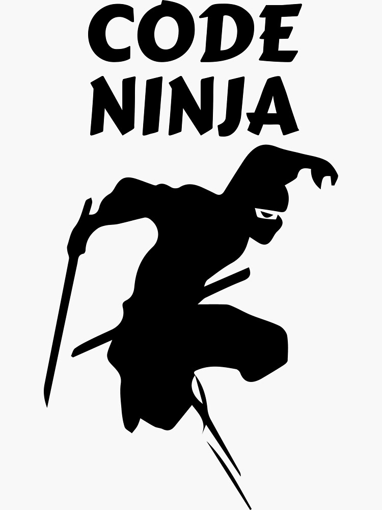 "Code Ninja" Sticker by TNinjaShirts | Redbubble