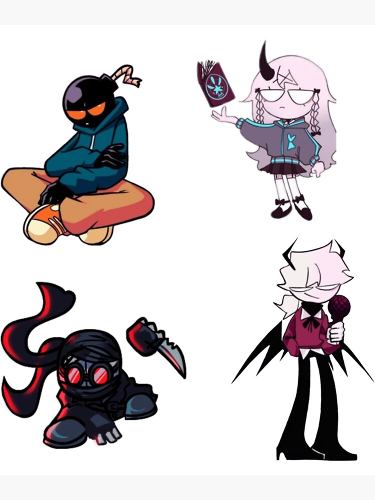 "Friday Night Funkin Characters! " Poster by roeskexacoyer | Redbubble