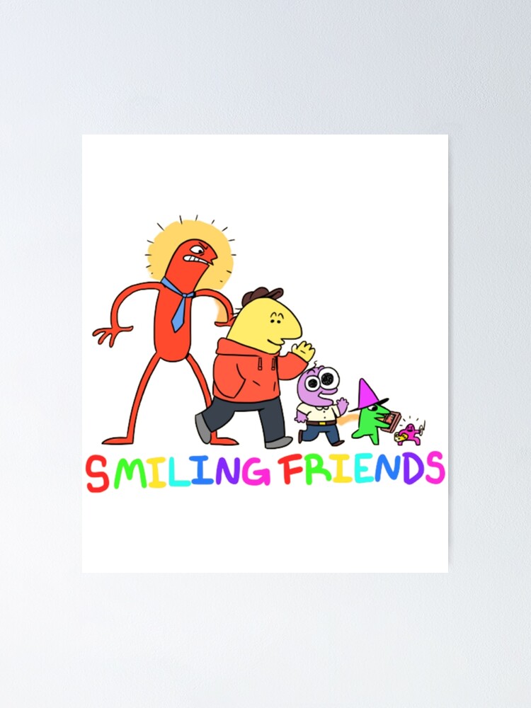 "Funny Gleb smiling friends " Poster for Sale by FondueJr | Redbubble