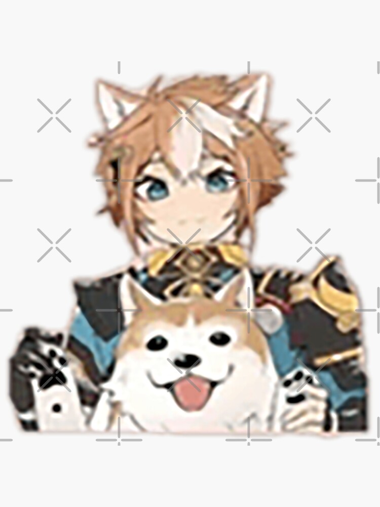 "gorou" Sticker for Sale by Shiroiiii | Redbubble