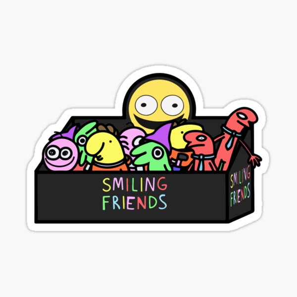 "smiling friends (4)" Sticker for Sale by FondueJr | Redbubble