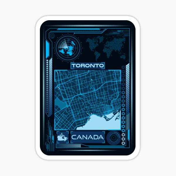 "TORONTO MAP CANADA" Sticker for Sale by hatimelhag | Redbubble