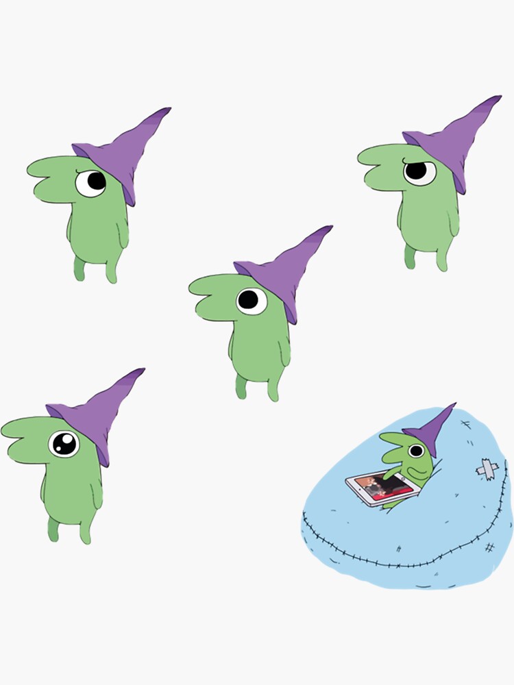 "Glep smiling friends actions " Sticker by FondueJr | Redbubble