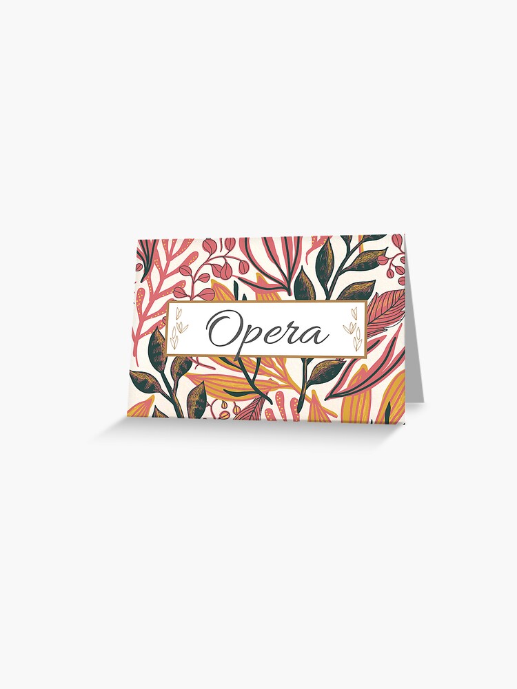 "Opera - Floral" Greeting Card for Sale by Navarino | Redbubble