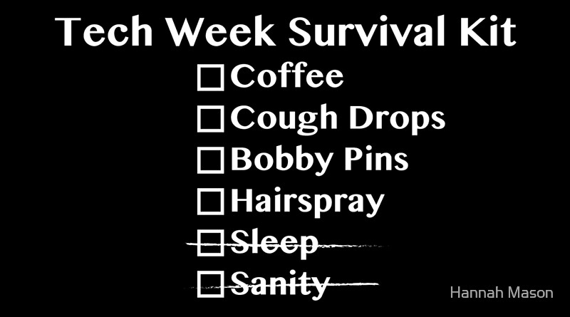 "Tech Week Survival Kit" by Hannah Mason | Redbubble