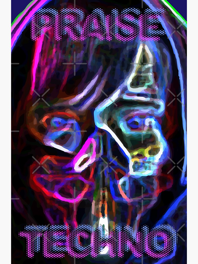 "Dark Hard Techno Music | Praise Techno" Sticker by JessWavelle | Redbubble