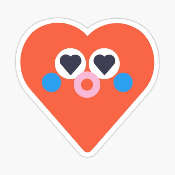 "smiling heart" Sticker by woodcasa | Redbubble