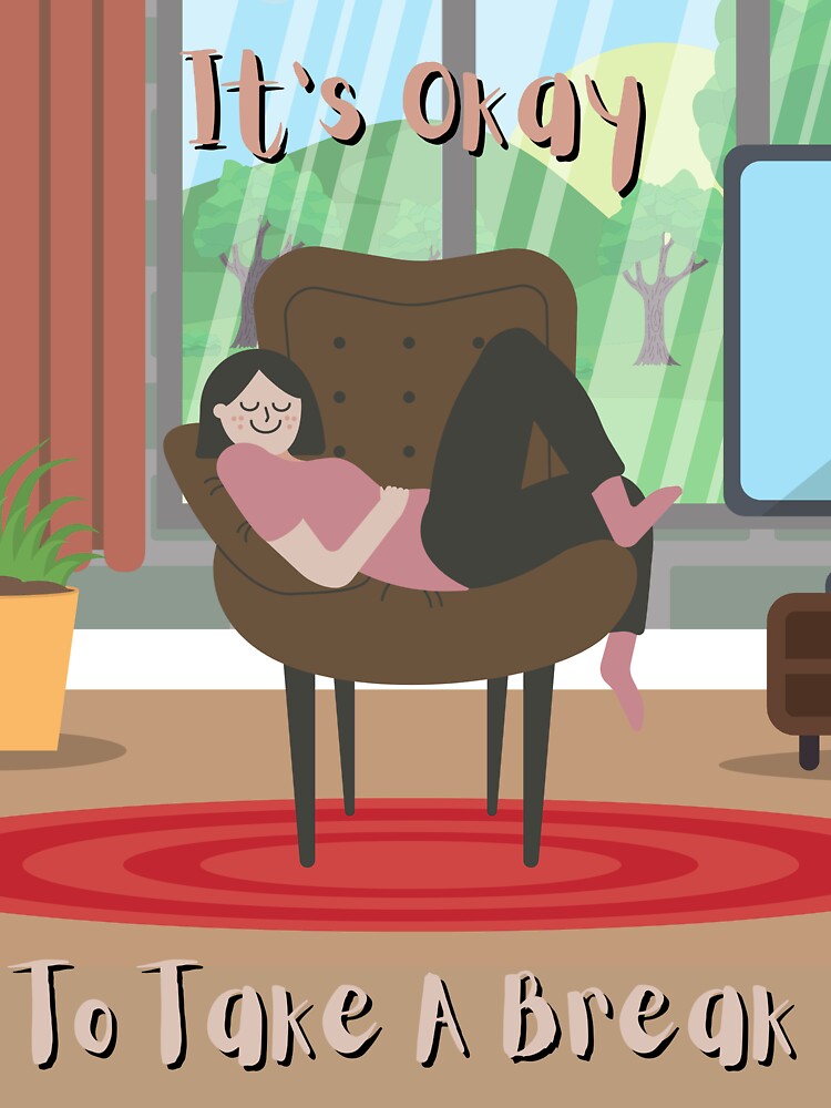 "Take A Break Calm Clear Mind Mental Health and Wellbeing Sticker ...