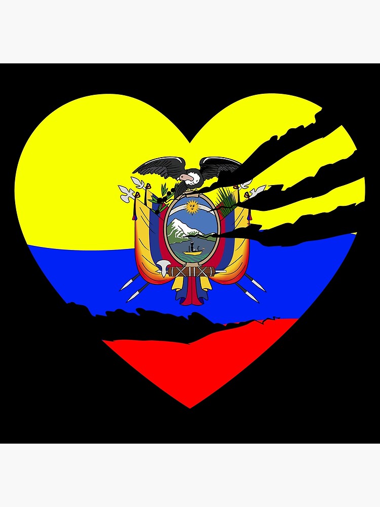 Póster «Bandera de Ecuador - Corazon rasgado» de WdiCreative | Redbubble
