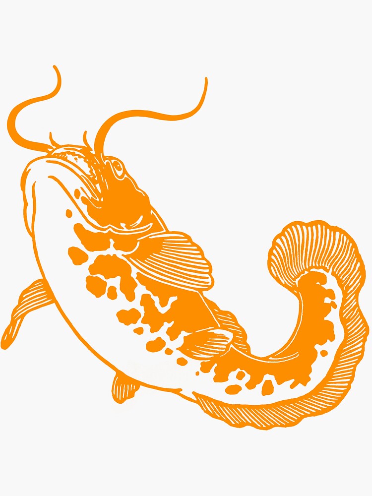"Orange Giant Catfish symbol" Sticker by effervescence | Redbubble