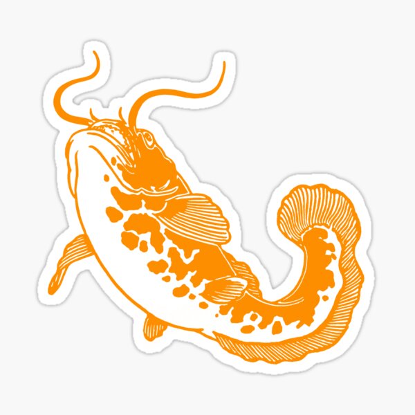 "Orange Giant Catfish symbol" Sticker by effervescence | Redbubble