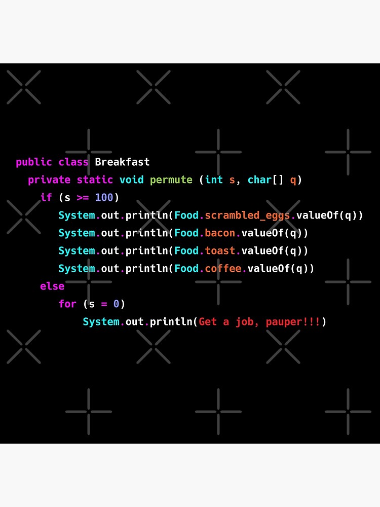 "Programmer breakfast. This is the joke Coding of Real Life" Poster by ...