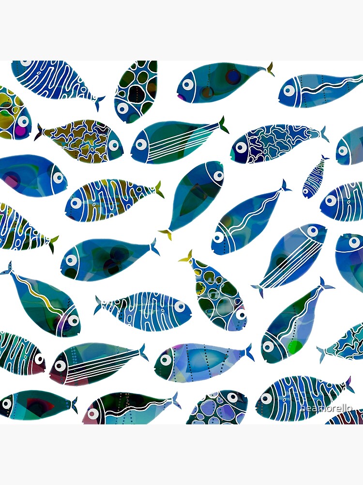 "Light blue fish" Poster by beamorello | Redbubble