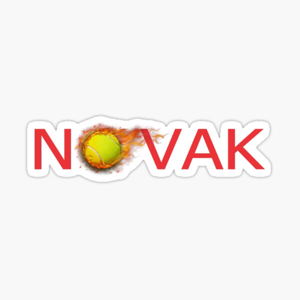 " Tennis Ball In Fire- NOVAK " Sticker by TeesFashion | Redbubble