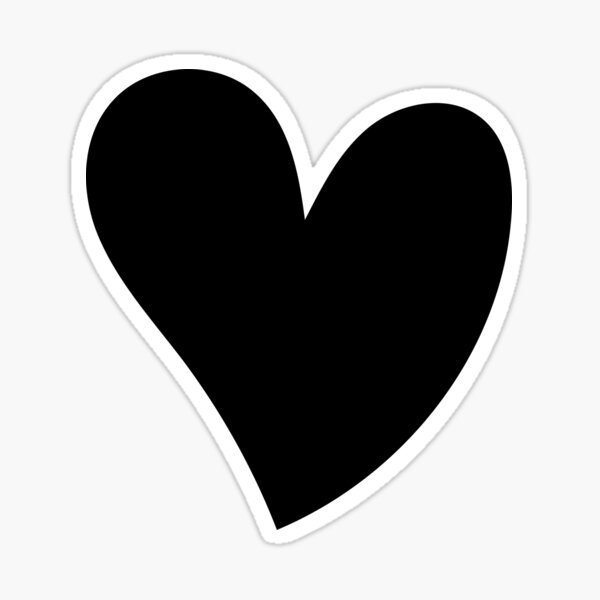 "Black Heart" Sticker for Sale by safiaraoof | Redbubble