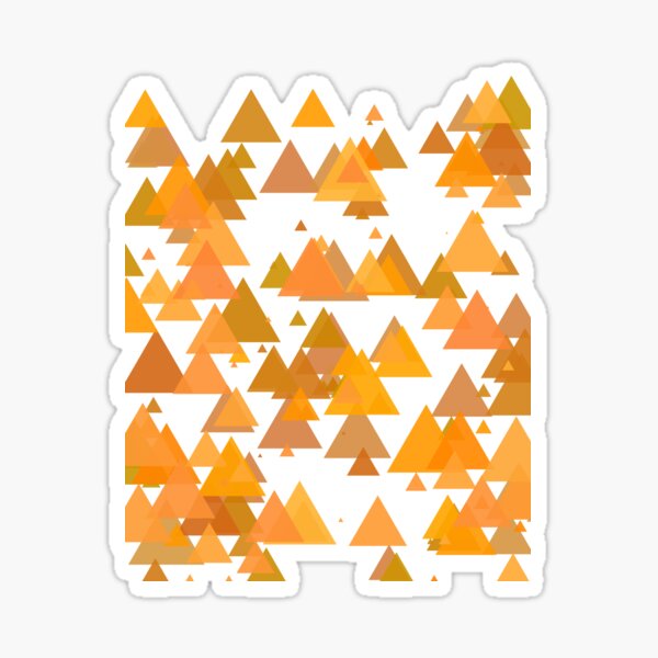 "Abstract Large orange triangle" Sticker by Mbeshter | Redbubble