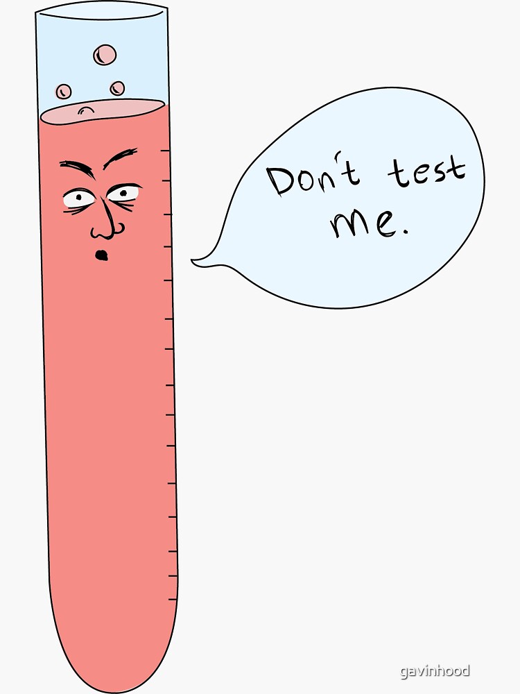 "Angry Test Tube" Sticker for Sale by gavinhood | Redbubble