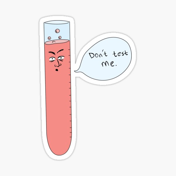 "Angry Test Tube" Sticker for Sale by gavinhood | Redbubble