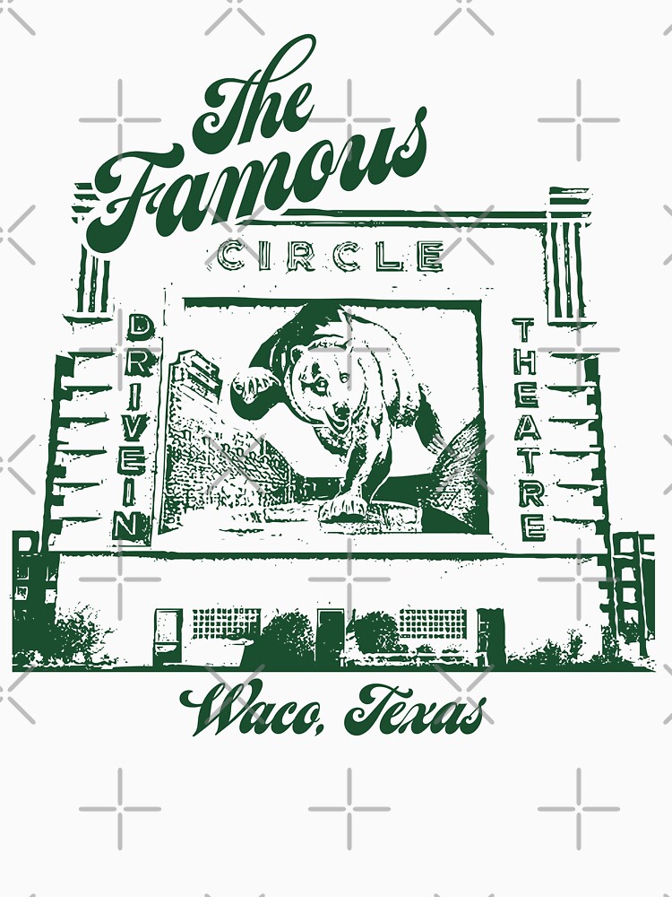 "Vintage Circle Drive-In Movie Theater Outdoor Waco Texas" T-shirt for ...