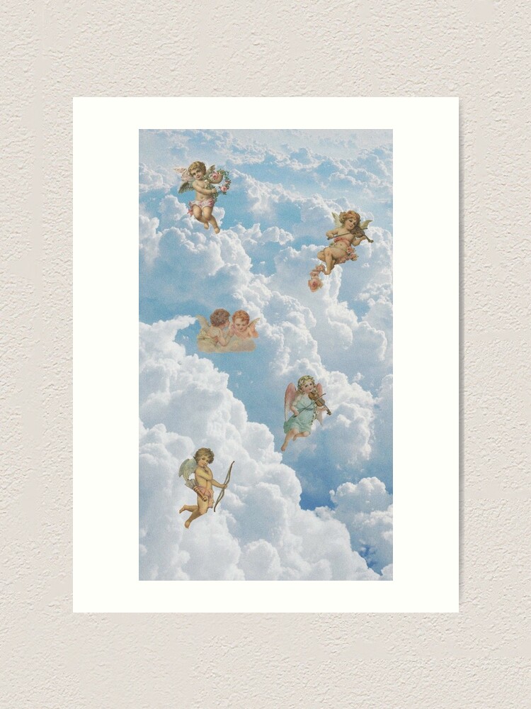 "Renaissance angels in sky Cherubs Cupid Art" Art Print by Onodera ...