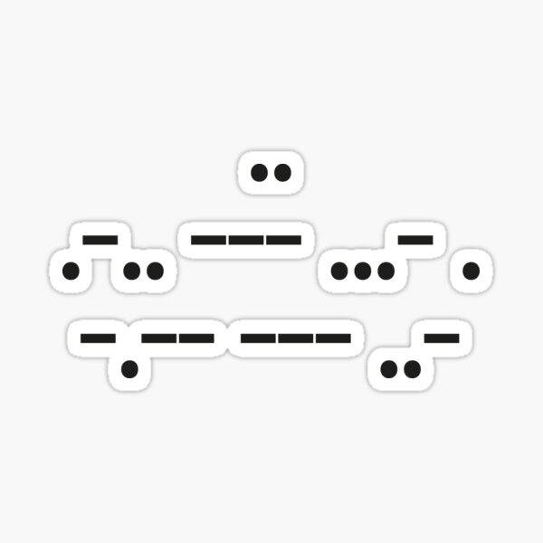 "I love you, morse code " Sticker by Your-reflexion | Redbubble