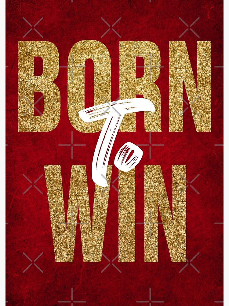 "Born To Win Motivational and Inspirational Quote Gold Glitter Poster ...