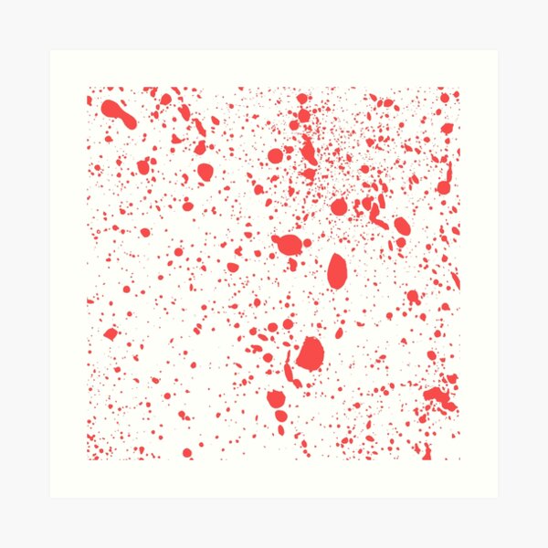 "Grunge Red Ink Paint Splattering Blotches " Art Print for Sale by ...