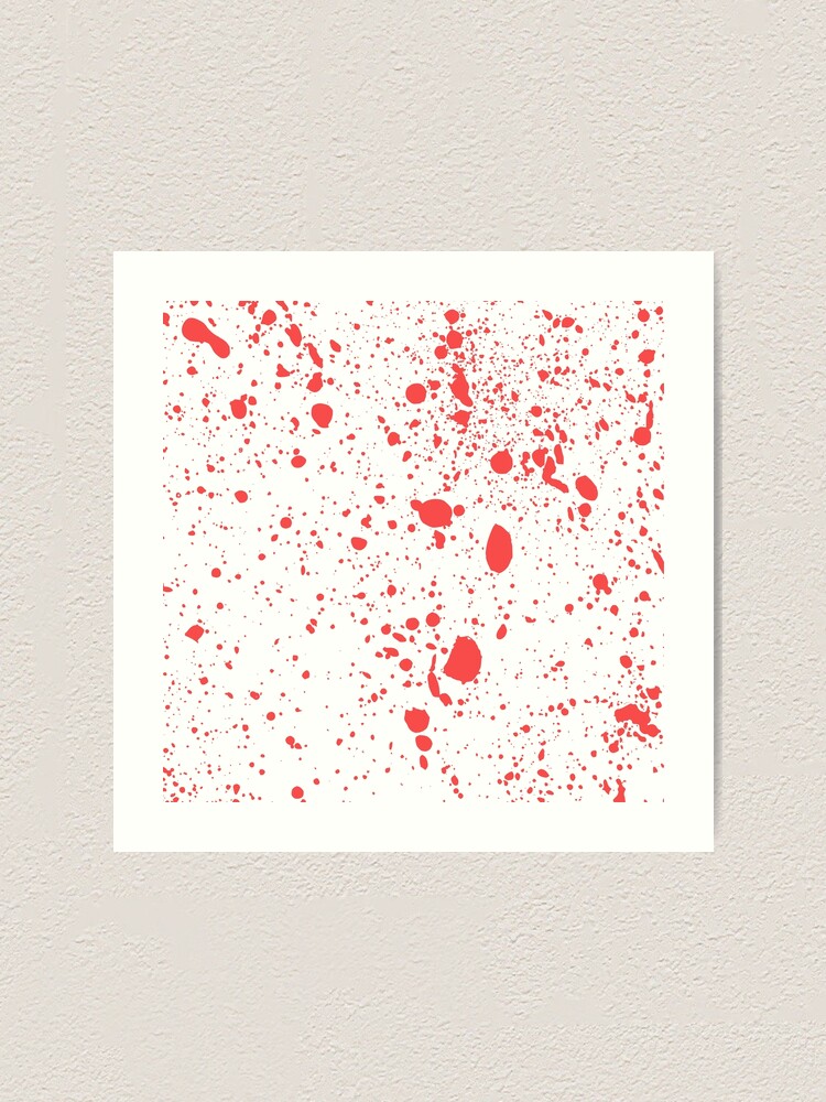 "Grunge Red Ink Paint Splattering Blotches " Art Print for Sale by ...