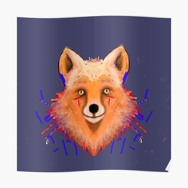 "Smudge Grunge Fox" Poster for Sale by ruidaniel | Redbubble