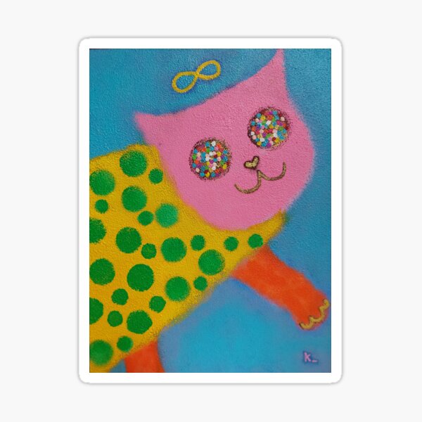 "infinity cat on the journey" Sticker by Louizza2021 | Redbubble