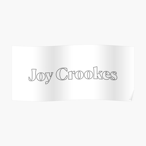 "Joy Crookes Outline Logo Black" Poster for Sale by Novaque | Redbubble