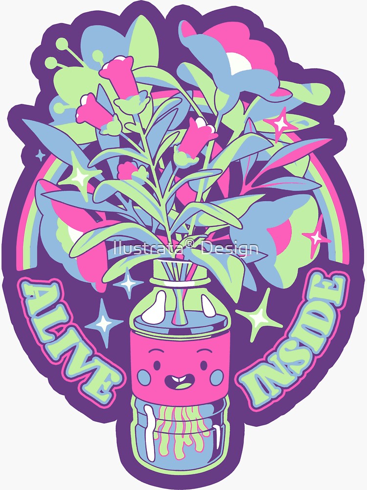 "Alive Inside" Sticker by ilustrata | Redbubble
