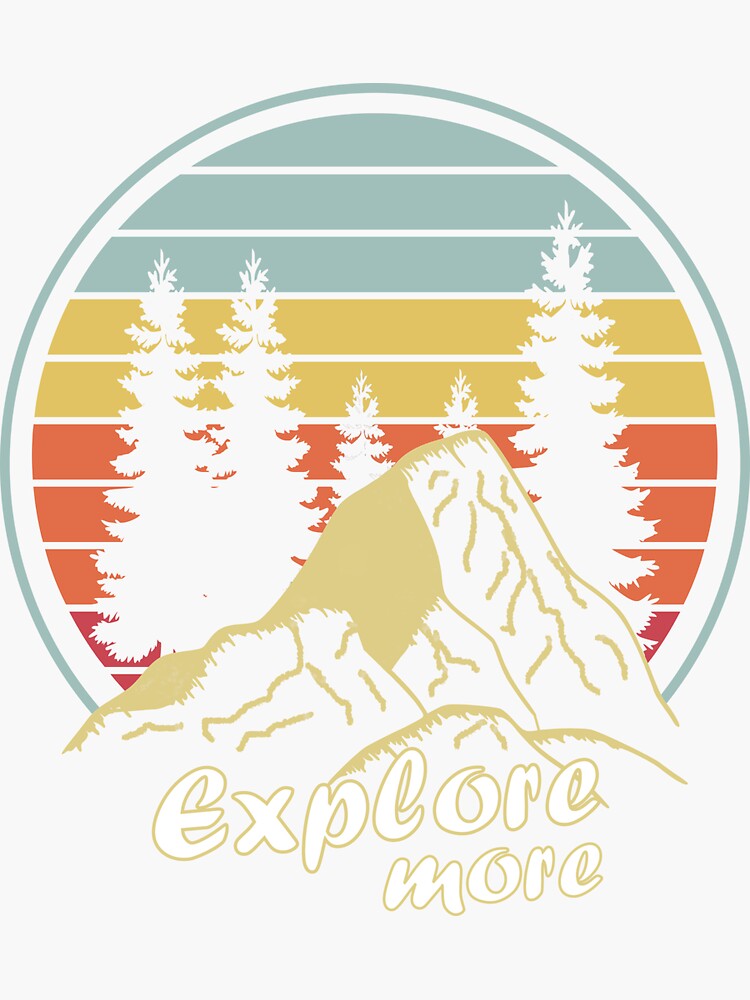 "Explore more " Sticker by SE-design- | Redbubble