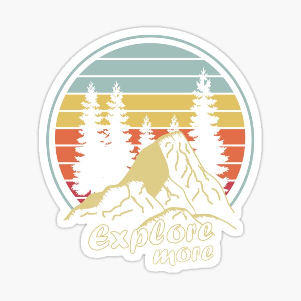 "Explore more " Sticker by SE-design- | Redbubble