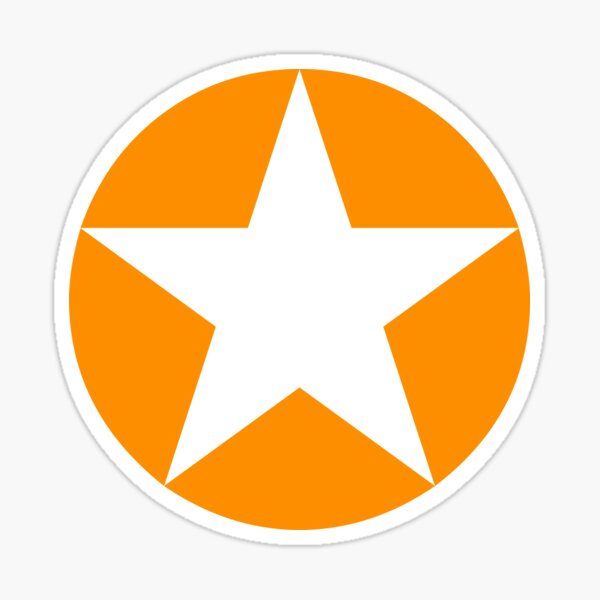 Orange 5 point Star Or Pentagram Sticker For Sale By Effervescence Orange 5 point Star Or Pentagram Sticker For Sale By Effervescence