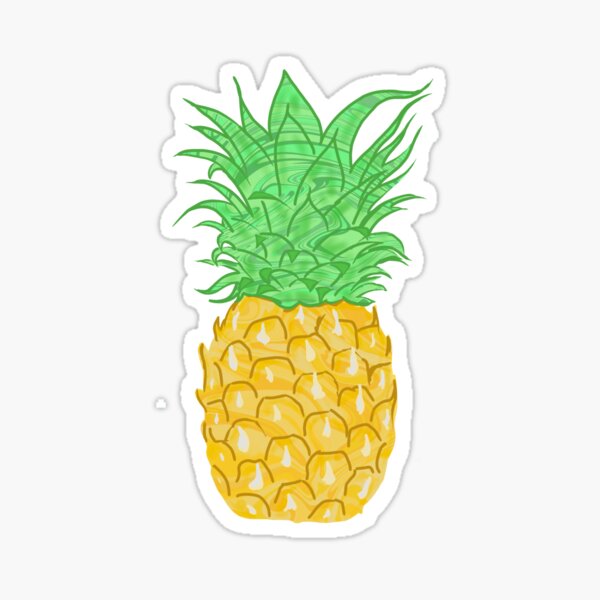 "Pineapple" Sticker by KimsArtGallery | Redbubble
