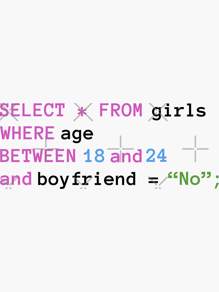 "Select Girlfriend | Programmer's Shirt " Sticker for Sale by ...