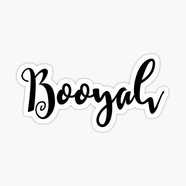 "Booyah!" Sticker for Sale by caddystar | Redbubble
